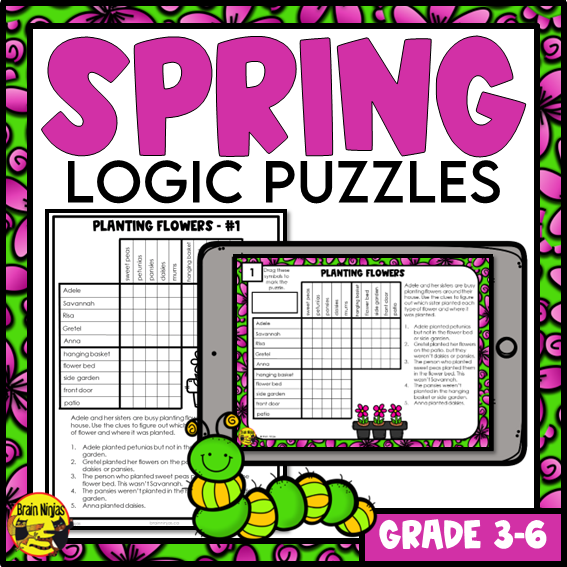 Spring Logic Puzzles | Paper and Digital – brainninjas