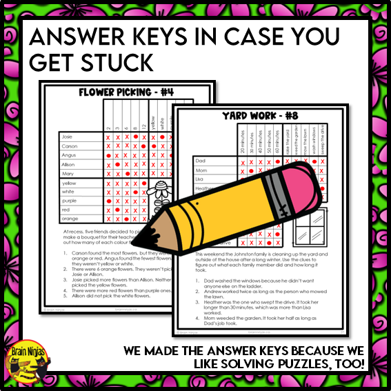 Spring Logic Puzzles | Paper and Digital – brainninjas