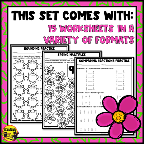 Spring Math Worksheets | Paper | Grade 5 – brainninjas