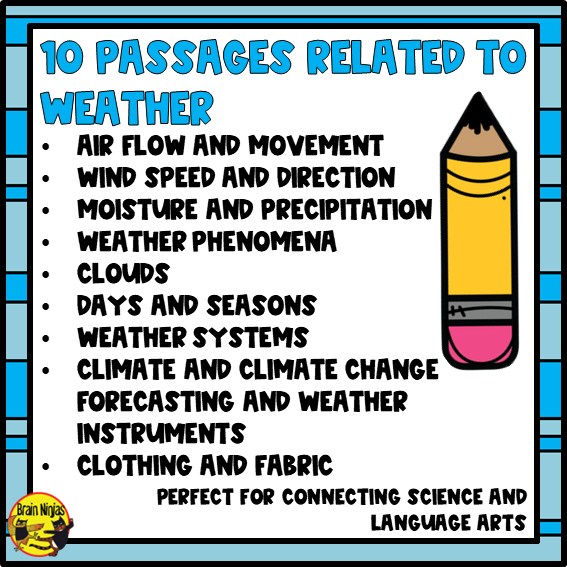Weather Reading Passages | Paper and Digital – brainninjas