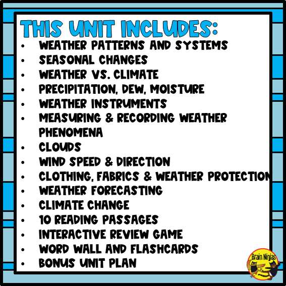 Weather Unit | Bundle | Paper and Digital – brainninjas