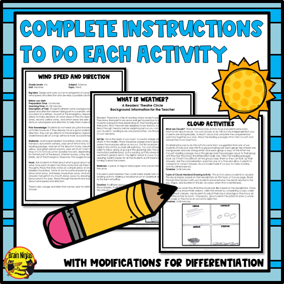 Weather Unit | Bundle | Paper and Digital – brainninjas